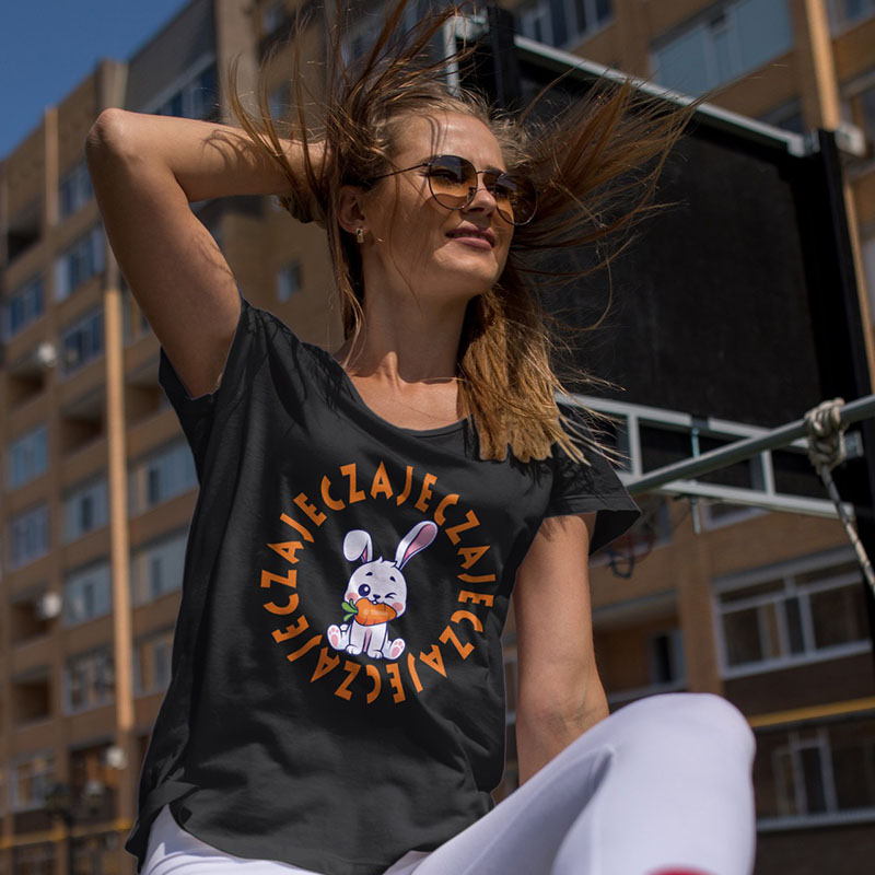 Zajec - Majica crna - Kajkavski.com