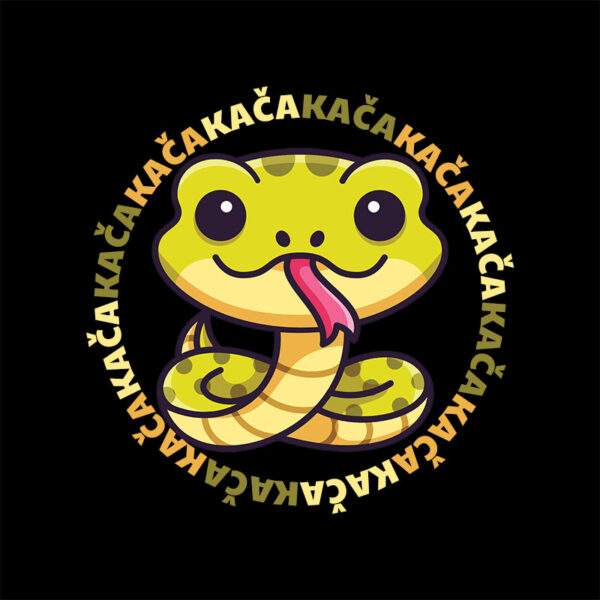 Kača dva - Majica crna - Kajkavski.com