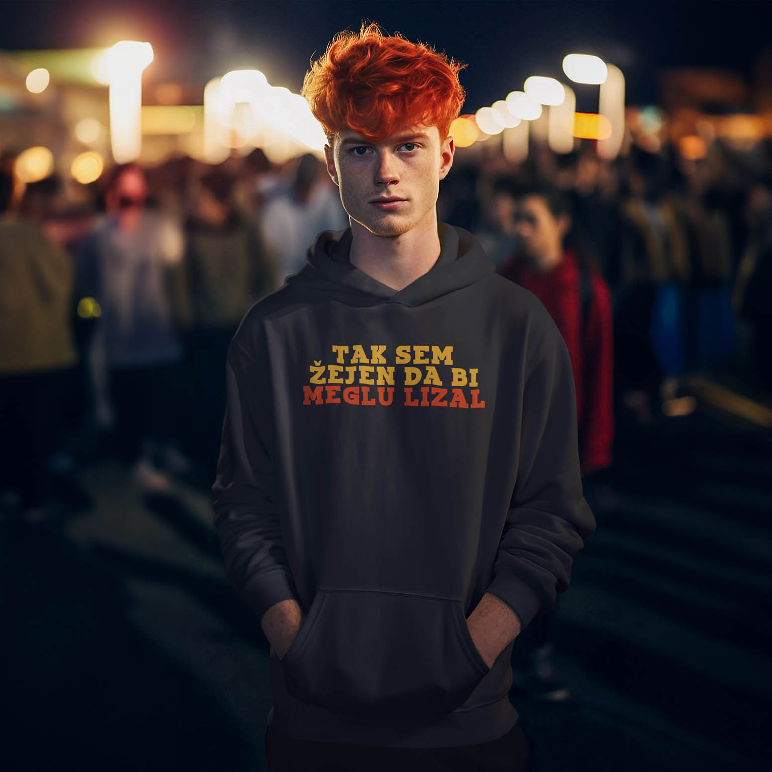 Meglolizec - Hoodie crna - Kajkavski.com