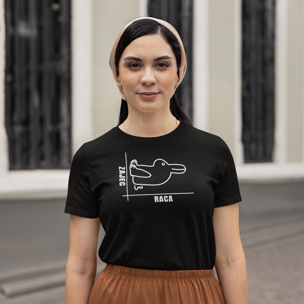 Zajec - Raca - Majica kratka - Kajkavski.com