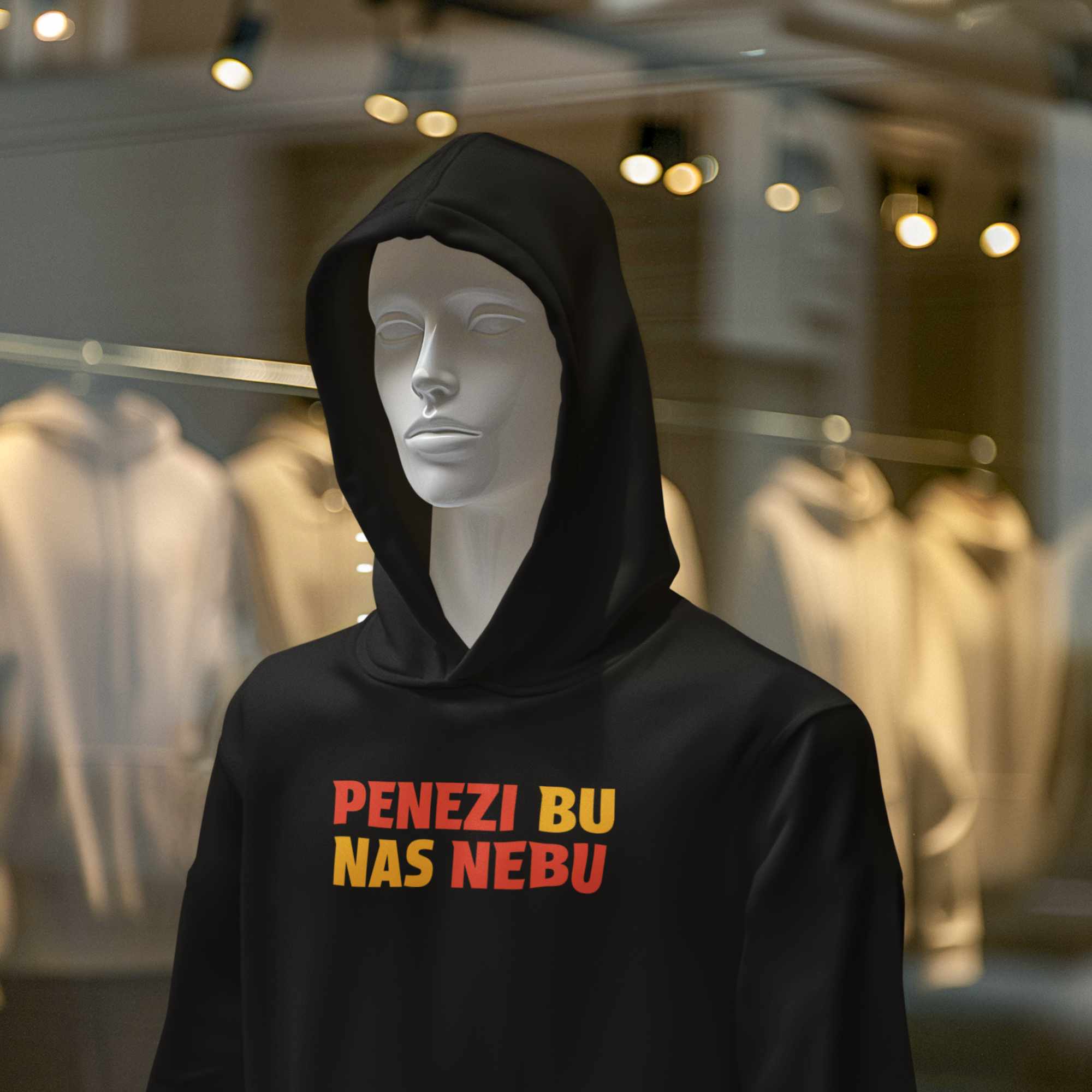 Penezi bu nas nebu - Hoodie crna - Kajkavski.com